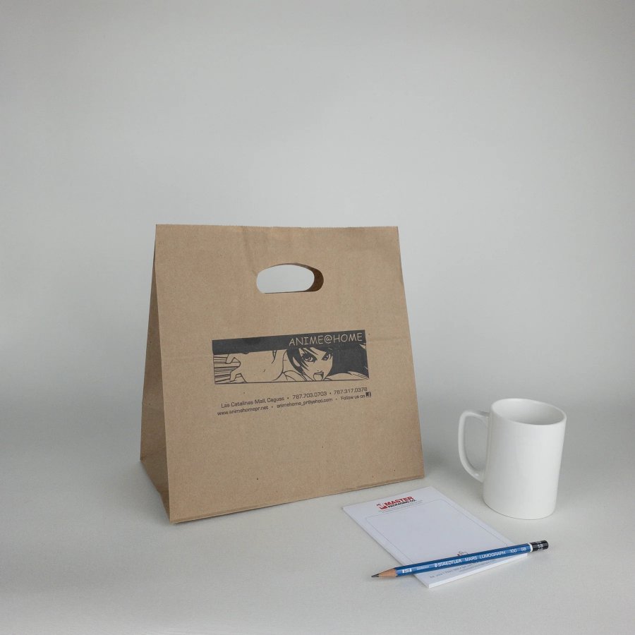 Paper Bag with Die-Cut Handle - Goia Packaging ® Pack. Eat. Toss. Repeat.